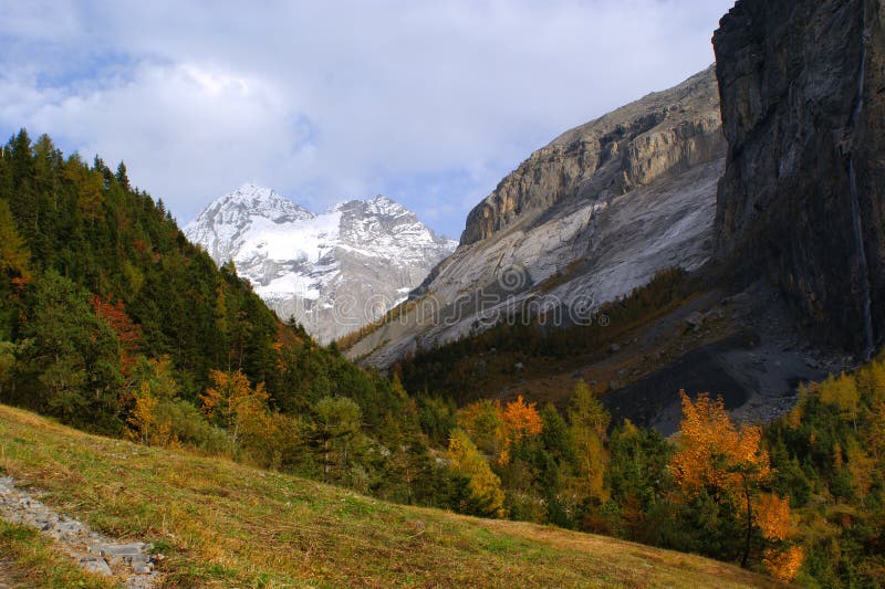 The Alpine landscape stock photo. Image of mountaineering - 18581764