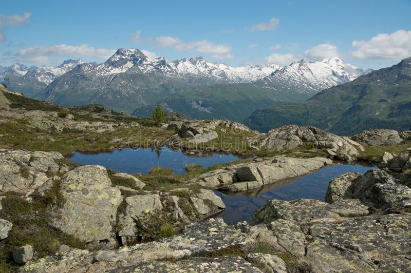 Alpine landscape stock image. Image of peaceful, clouds - 21654481