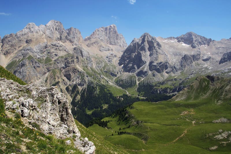 Alpine landscape in summer stock photo. Image of tranquil - 14057062