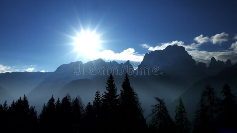 Alpine Landscape at Sunset in the Dolomites Stock Footage - Video of ...