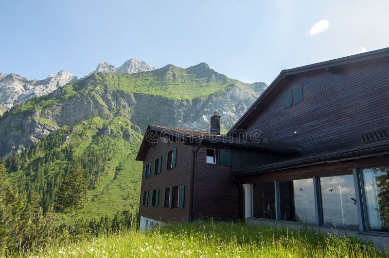 Alpine lodge, stock photo. Image of chalet, outdoors - 197114778