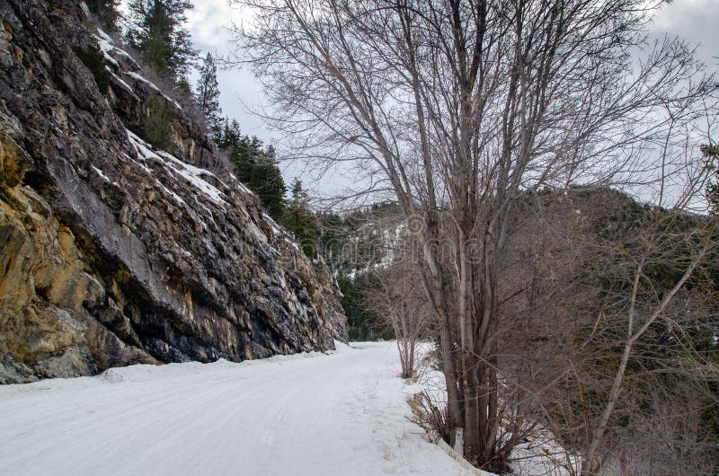 Alpine Loop Scenic Drive at American Fork Canyon in the Winter Time ...