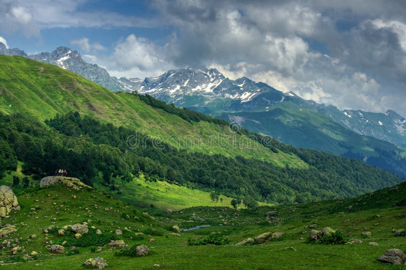 The Alpine meadows stock image. Image of rocky, travel - 5960611