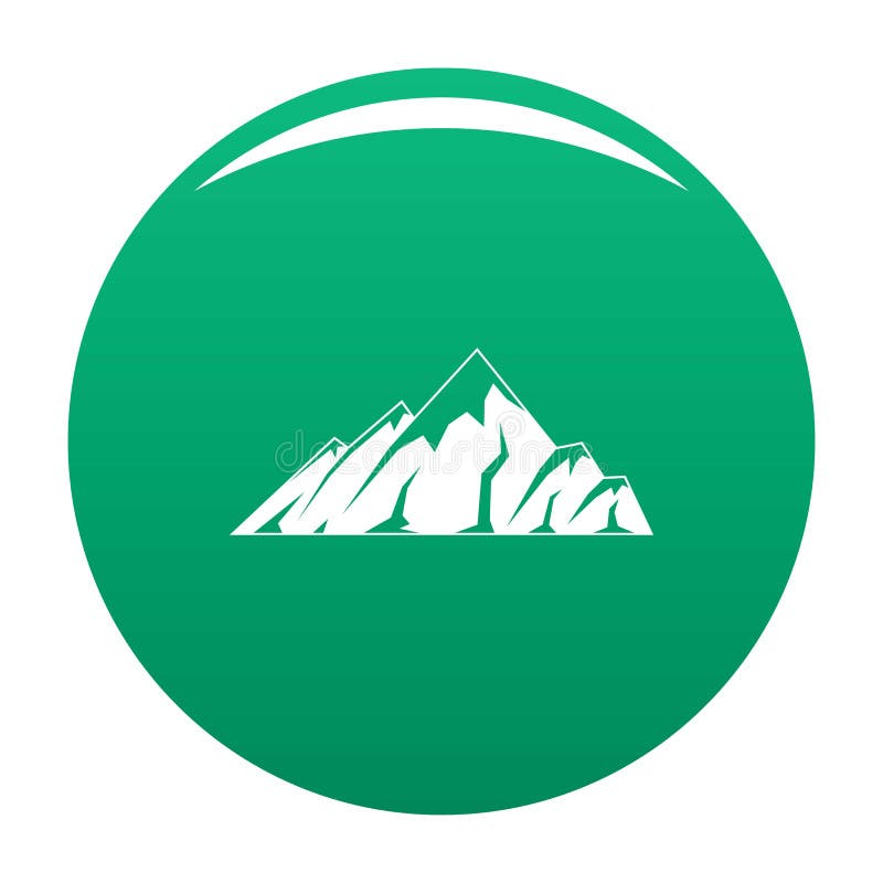 Alpine Mountain Icon Vector Green Stock Vector - Illustration of mount ...