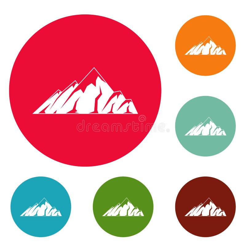 Alpine Icons Set, Cartoon Style Stock Vector - Illustration of ...