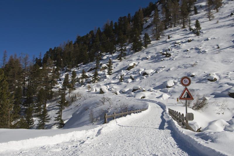 Alpine Mountain Road stock photo. Image of rock, scenic - 10469400