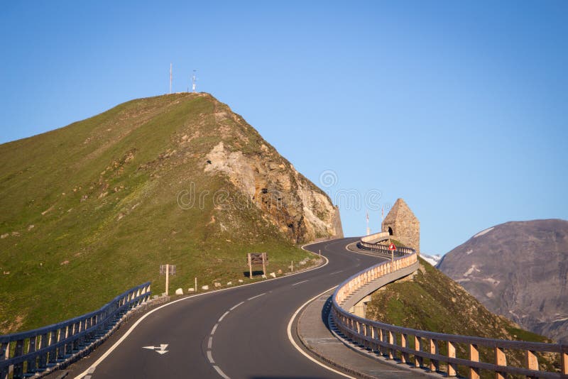 Alpine Mountain Road in Austria Stock Photo - Image of trip, glacier ...