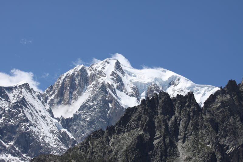 Alpine mountain stock image. Image of peak, mountain - 49614137