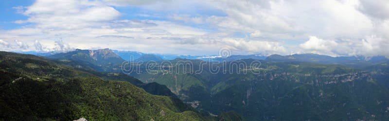 Alpine Panorama from an Elevated Observation Point and Mountains Stock ...