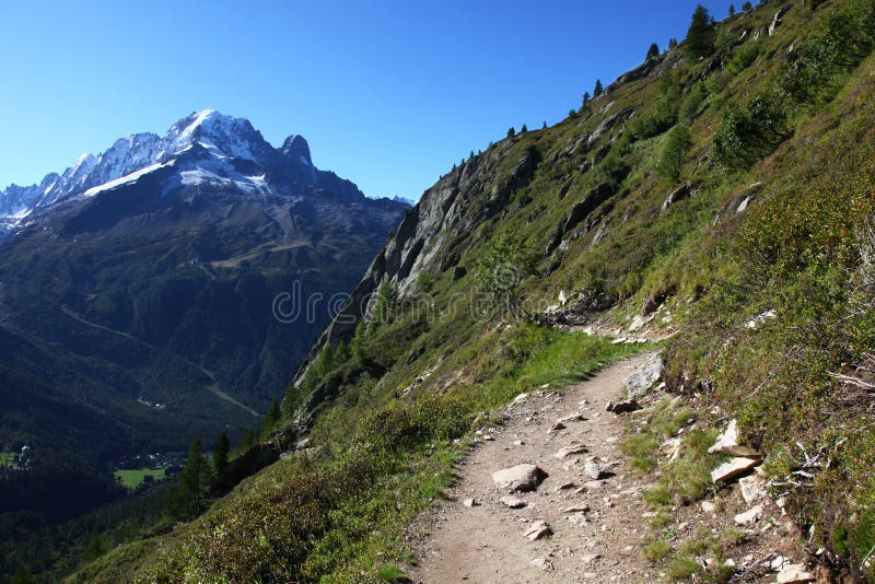 Alpine path stock image. Image of lake, peak, altitude - 24464891