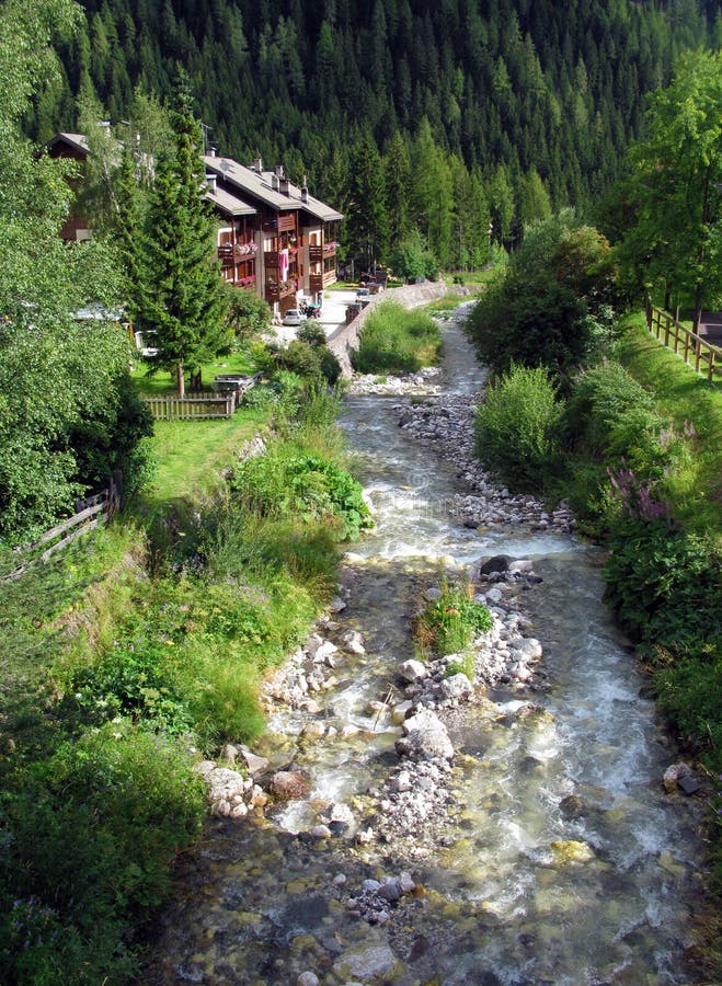 Alpine river scenery stock photo. Image of panorama, nature - 37069368