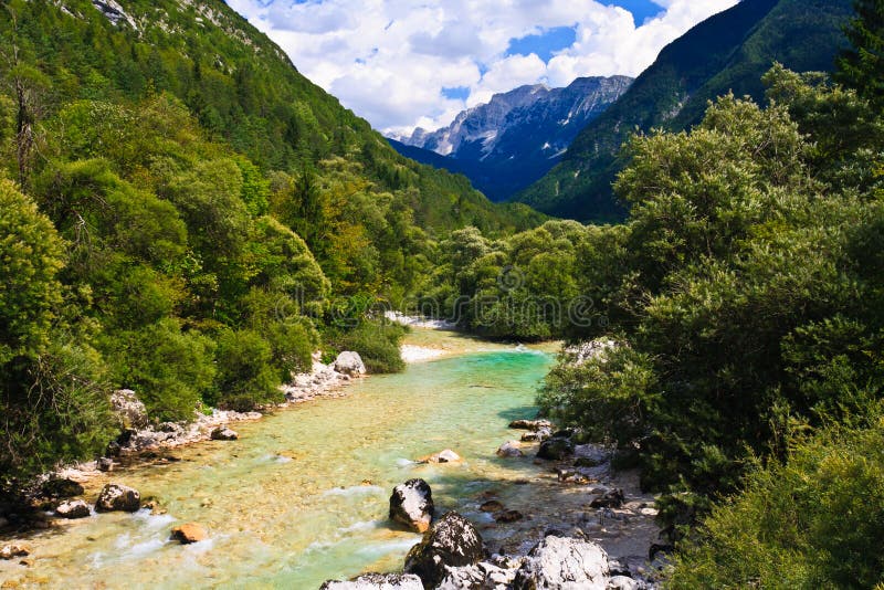 Alpine river, Slovenia stock photo. Image of journey - 23214702