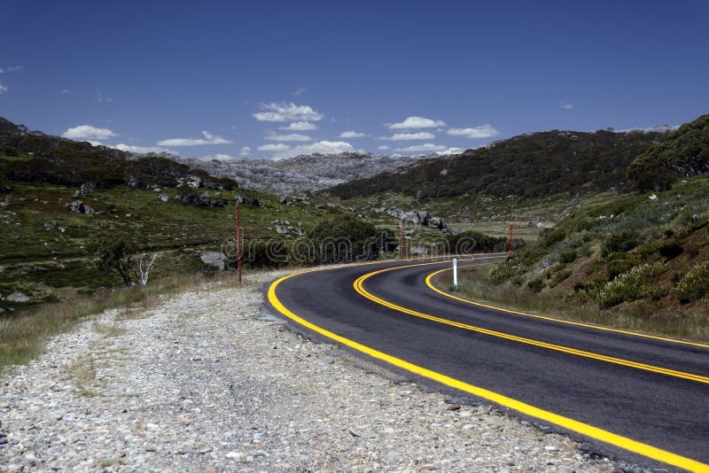 Alpine Road stock image. Image of australia, fields, nature - 7764095