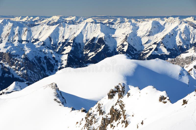 Alpine Scenery, Switzerland Stock Image - Image of frozen, snow: 34746747