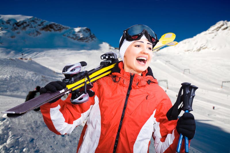 Alpine skiing stock image. Image of snow, landscape, terrain - 8540395