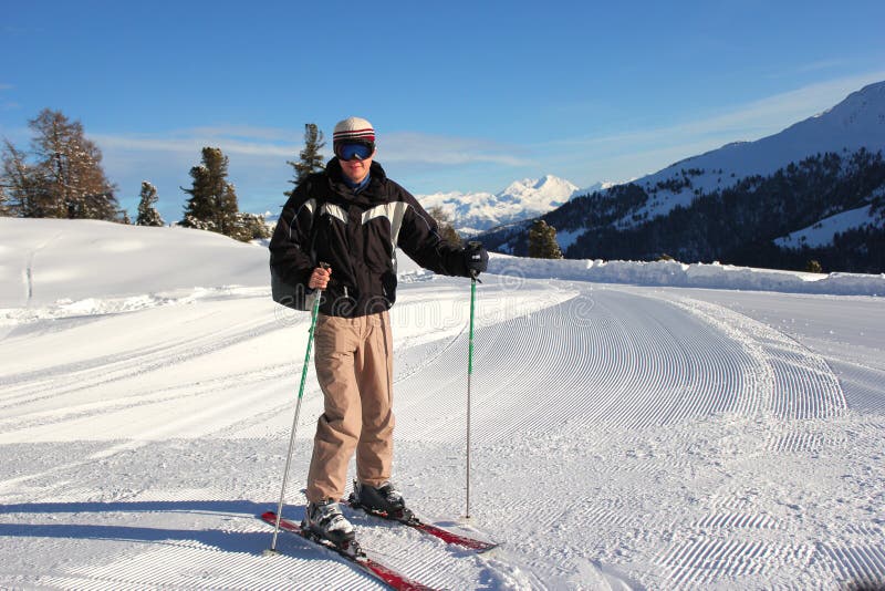 Alpine skiing stock image. Image of winter, calm, carefree - 30621243