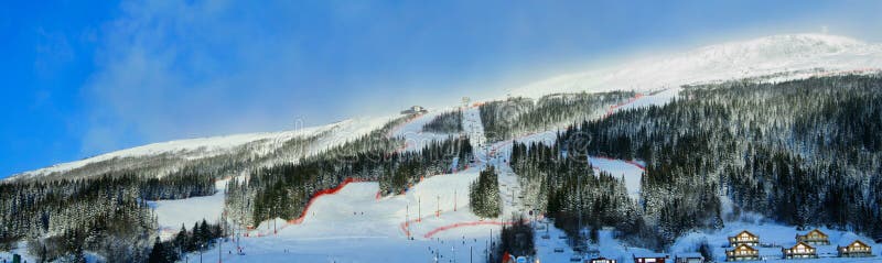 Alpine Skiing Site Panorama Stock Photo - Image of snow, snowboard: 1920614