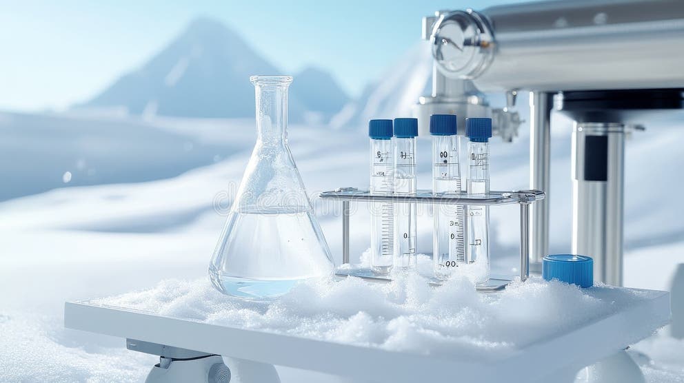 Alpine Snow Sample Analysis Station Scientific Research in a Pristine ...