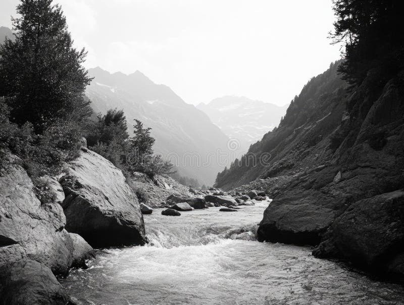 Alpine Stream at Dusk stock image. Image of forest, rocky - 363355259