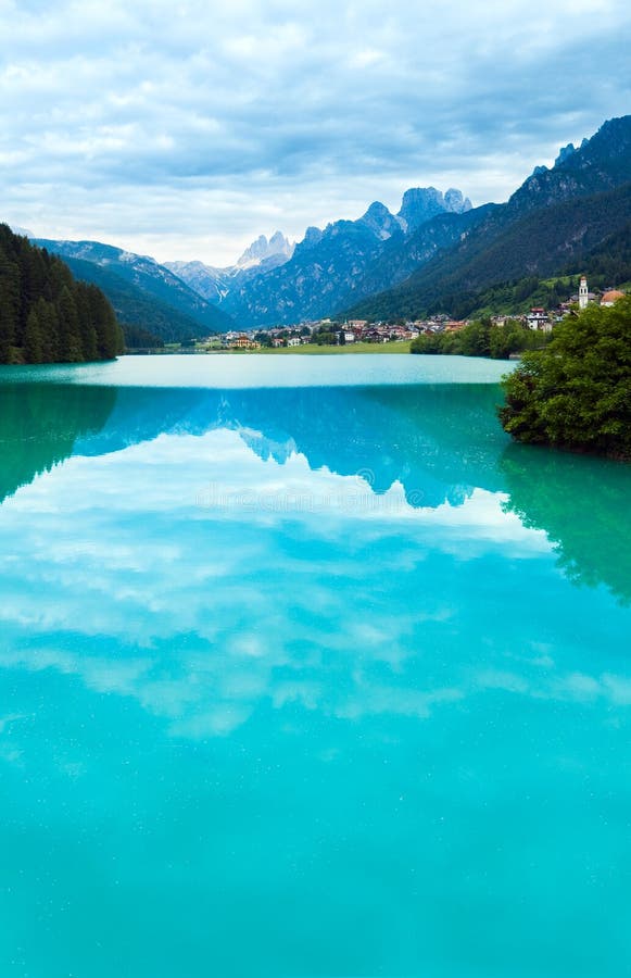Alpine summer lake view stock photo. Image of pond, dolomiti - 20440130