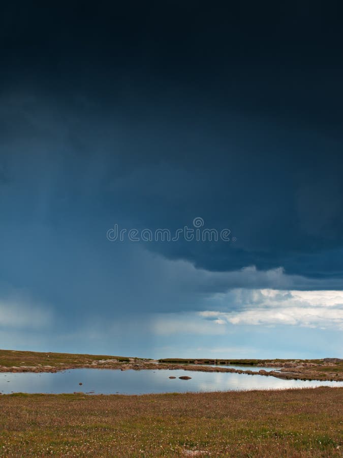 Alpine Summer in the Rockies Stock Photo - Image of reflection, rain ...