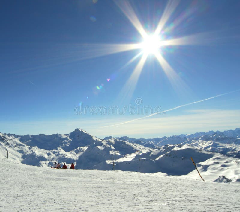 Alpine sun stock image. Image of cover, alps, ascendance - 34458065