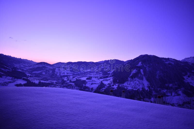 Alpine sunset stock photo. Image of alpine, valley, sunset - 110789226