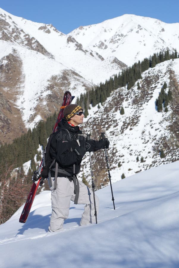 Alpine Touring stock photo. Image of sunny, back, country - 5059450