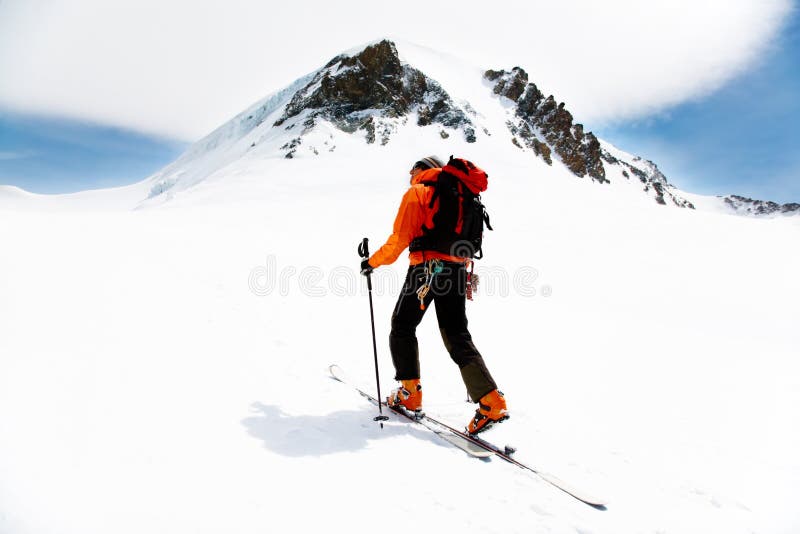 Alpine Touring stock photo. Image of sunny, back, country - 5059450