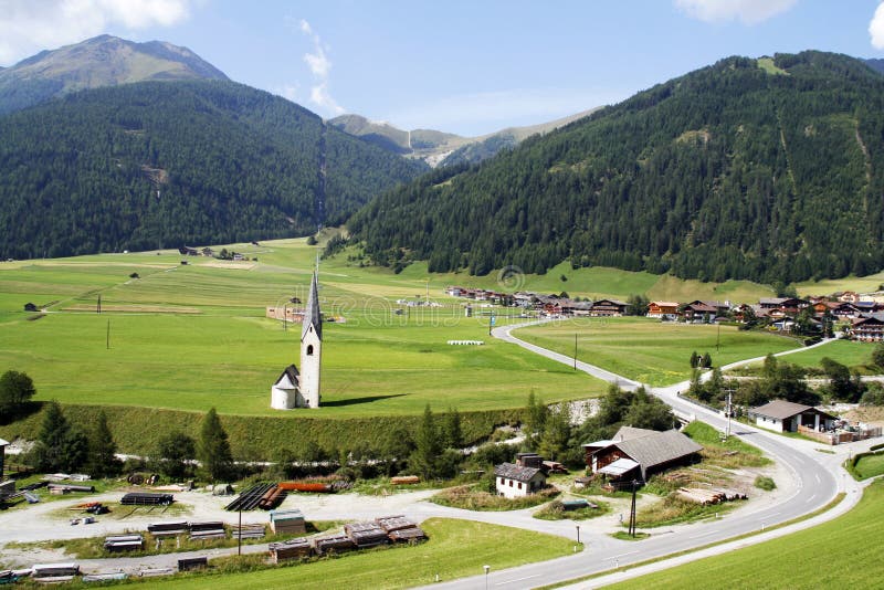 Alpine town stock image. Image of church, european, nature - 10871637
