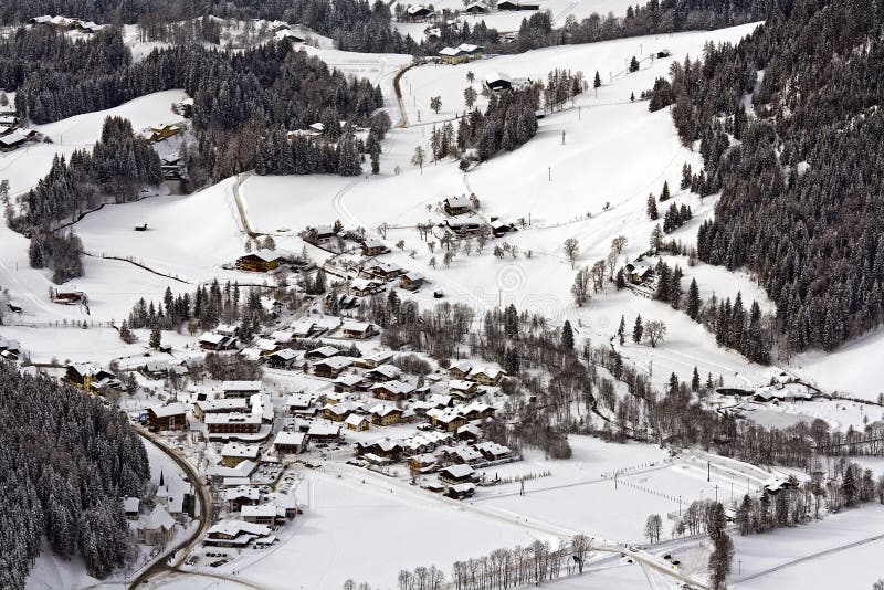 Alpine town stock photo. Image of december, adventure - 12908466