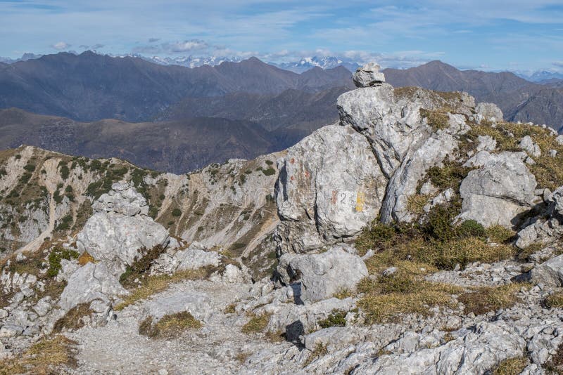 Alpine track stock photo. Image of europe, path, autumn - 46420448