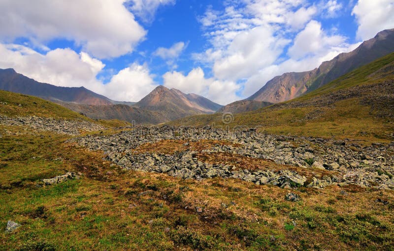 Alpine tundra stock image. Image of range, clouds, path - 27210963