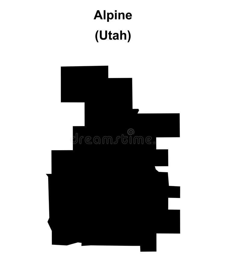 Alpine outline map stock vector. Illustration of silhouette - 357613057