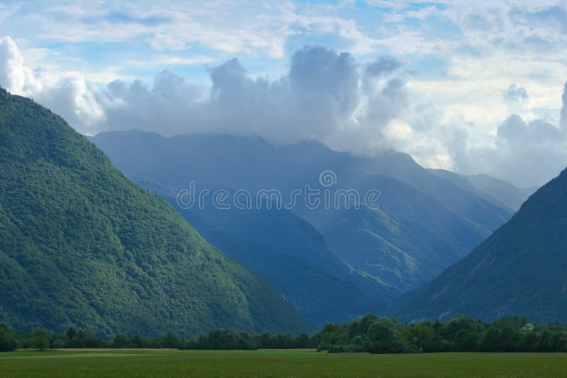 Alpine valley stock photo. Image of country, height, scenery - 11353424