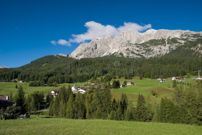 Alpine Valley stock image. Image of europe, sunny, peaks - 12071565