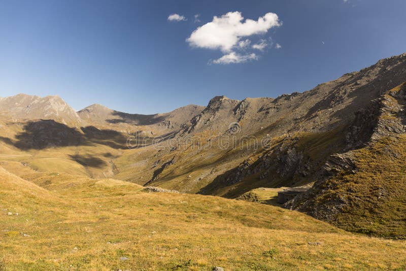 Beautiful alpine valley stock photo. Image of color, nature - 87603706