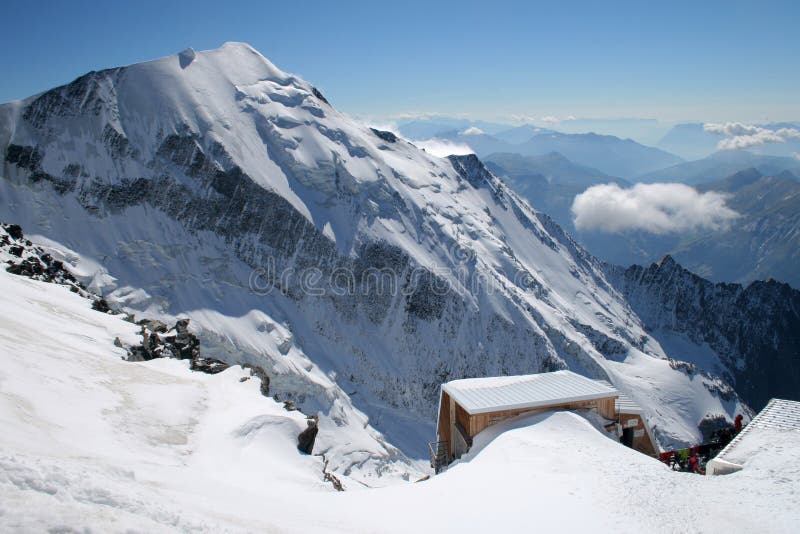 Alpine view stock image. Image of mountains, chalet, alpine - 1202535