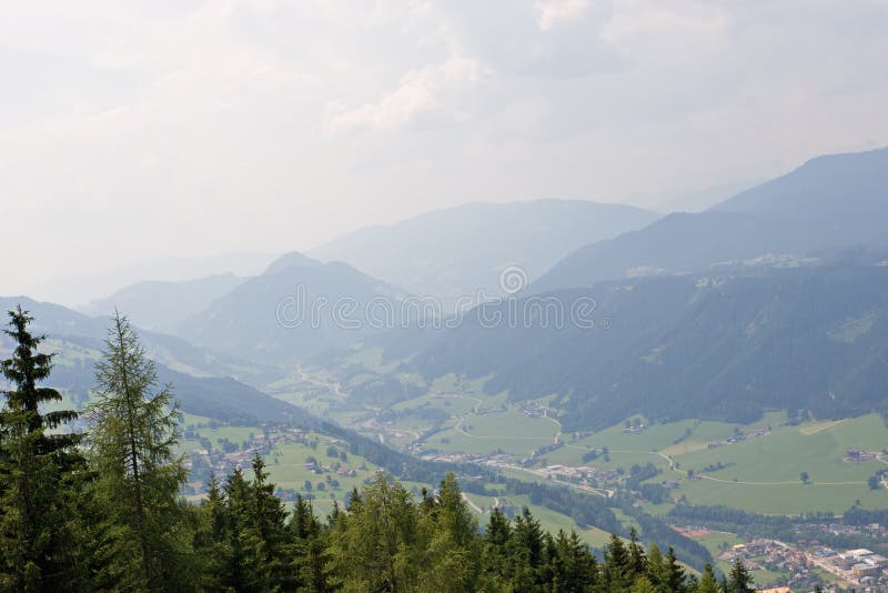 Alpine view stock image. Image of mountains, alps, clouds - 2158135