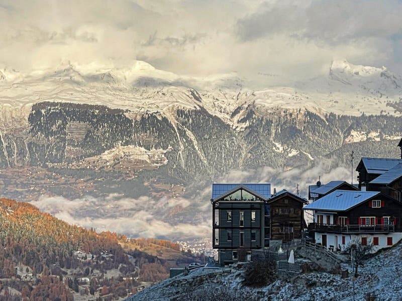 St-Martin, Valais, Switzerland Stock Image - Image of alpine, view ...