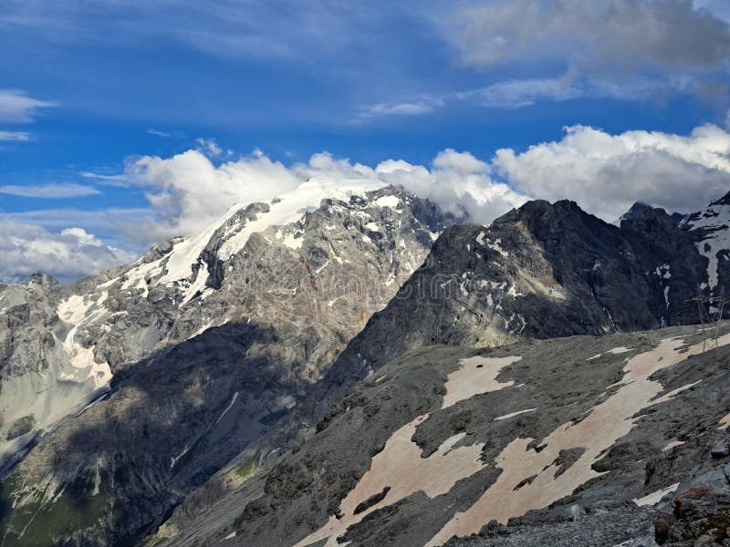 An alpine view stock photo. Image of view, mountans, trees - 56289922