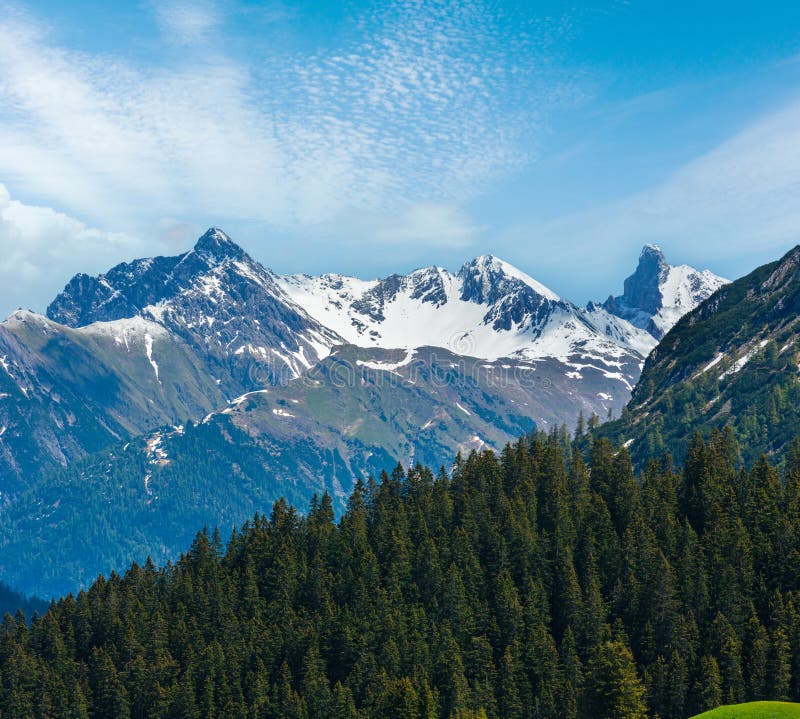 Alpine View (Vorarlberg, Austria Stock Image - Image of ridge, high ...