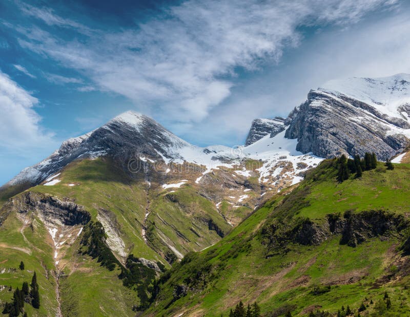 Alpine View (Vorarlberg,Austria Stock Photo - Image of grass, outdoors ...