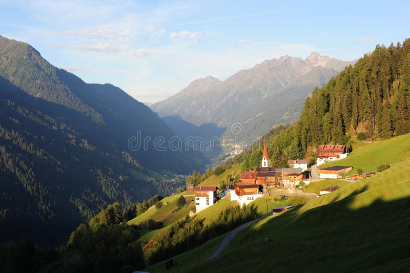Alpine village stock photo. Image of house, postcard - 21144422