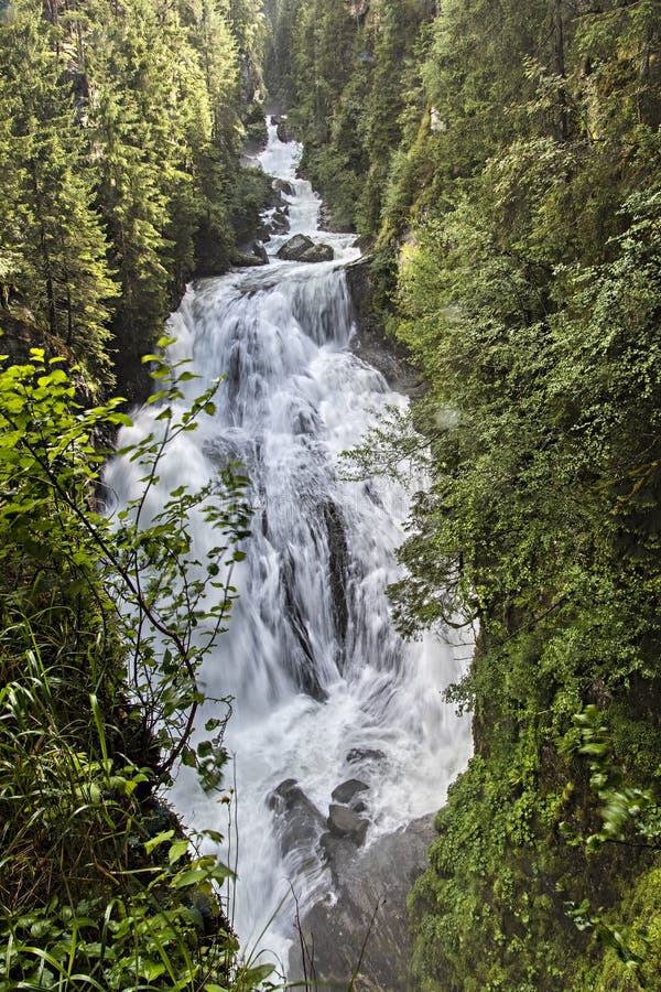 Alpine waterfall stock photo. Image of alpine, stone - 109588604