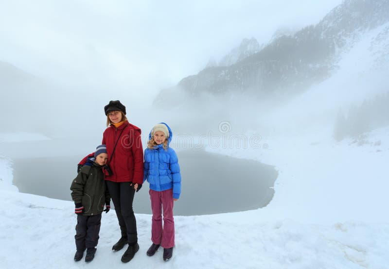 Alpine winter lake view stock photo. Image of view, season - 34548412