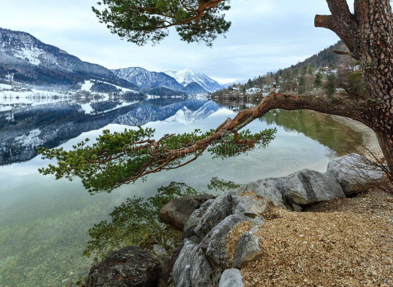 Alpine winter lake view stock image. Image of fantastic - 28890273