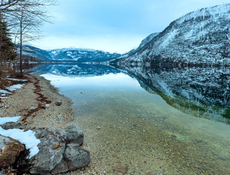 Alpine winter lake view stock photo. Image of beauty - 33472940