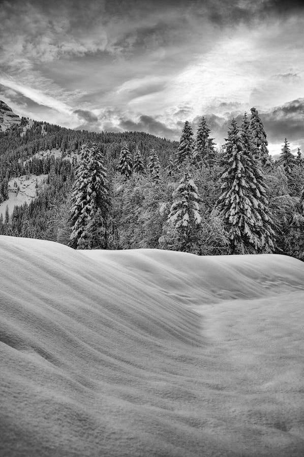 An alpine winter landscape stock photo. Image of splash - 64666674