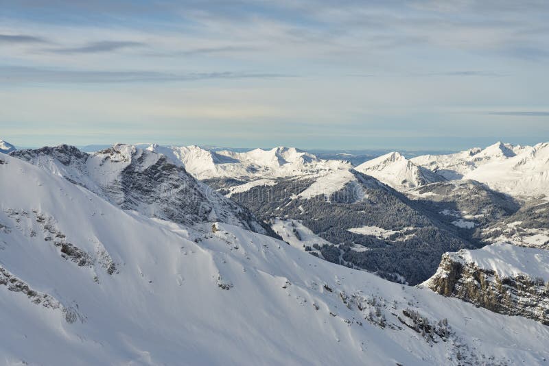 Alpine Winter Mountain Range Stock Image - Image of freedom, land: 47395133